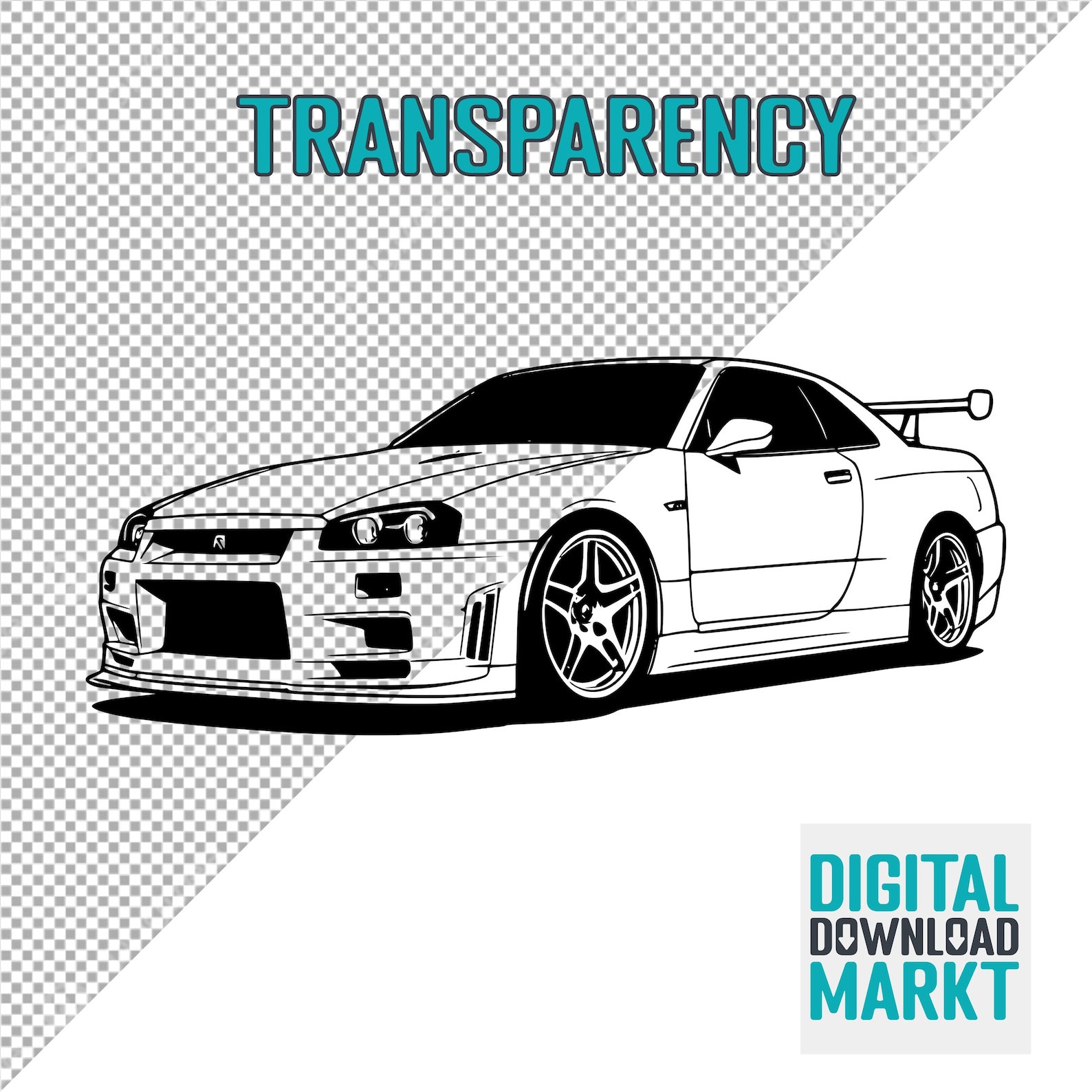 Skyline GT-R R34 SVG Bundle | Iconic Skyline GTR R34 Designs | Sports ...