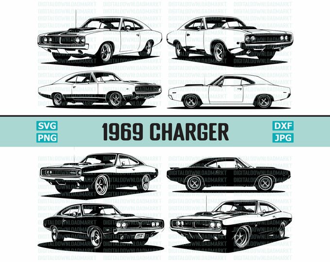 Dodge Charger Clip Art, Dodge Charger Drawing, Car Clip Art Svg, Dodge ...
