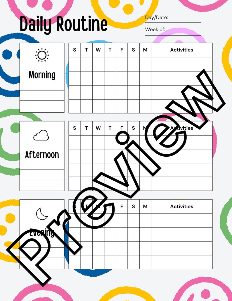 Daily Routine Tracker - Etsy