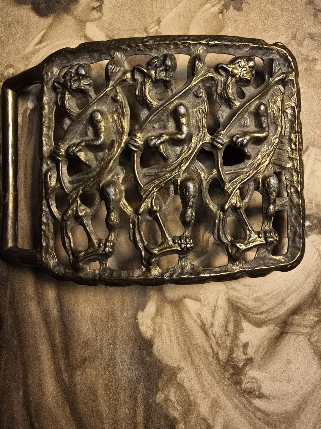 Brutalist Artisan Made Handmade 1970s 70s Belt Buckle Rocker Punk ...