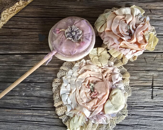 Rare Antique Powder Puff Wand Makeup Compact Accessory Beauty Product ...