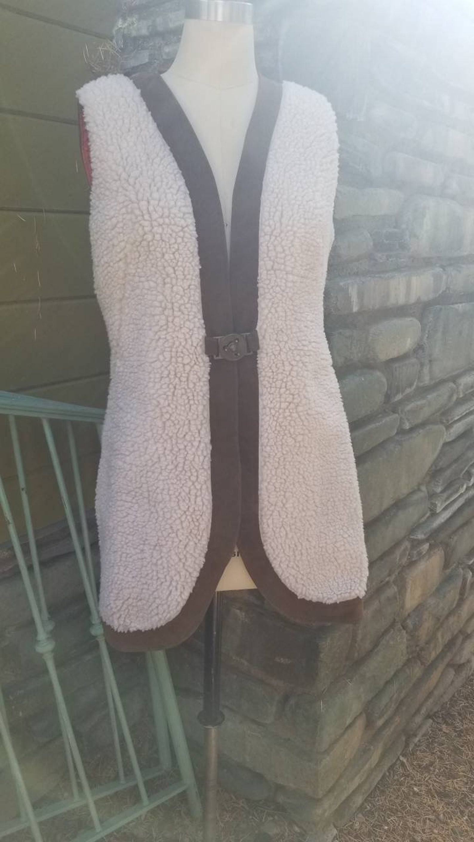 Rad 1970s 70s Long Vest Dress Faux Fur Suede Rough Rider Inc. | Etsy