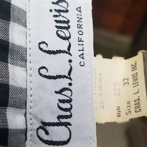 60s 70s Maxi Gingham Skirt Designer Chas L. Lewis California Curvy ...