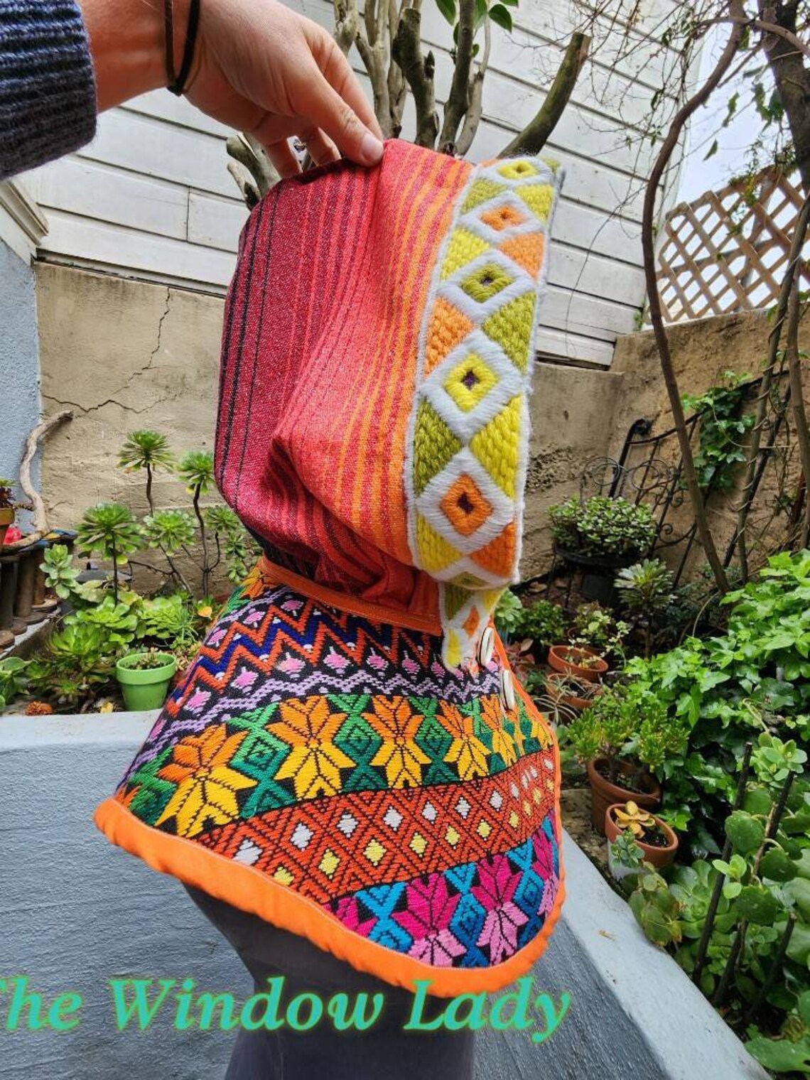 The Window Lady Designer Patchwork Upcycled Hooded Cape Capelet ...