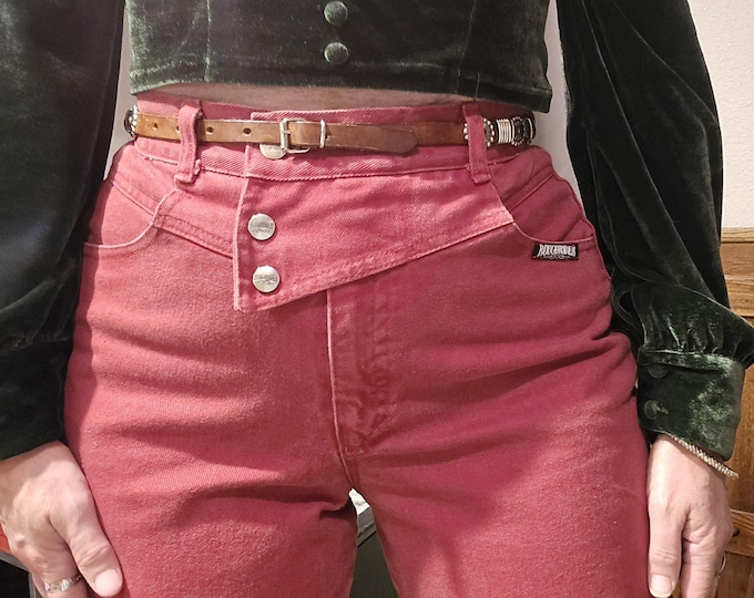 Vintage Rough Rider Red Rockies Style High Waisted Bare Back Western ...