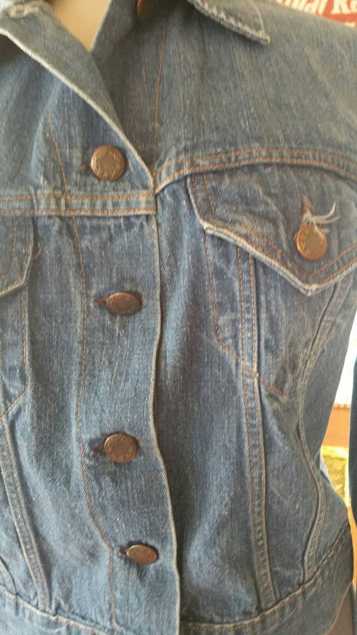 70s 1970s Denim Jean Jacket Jc Penney Western Rockabilly - Etsy