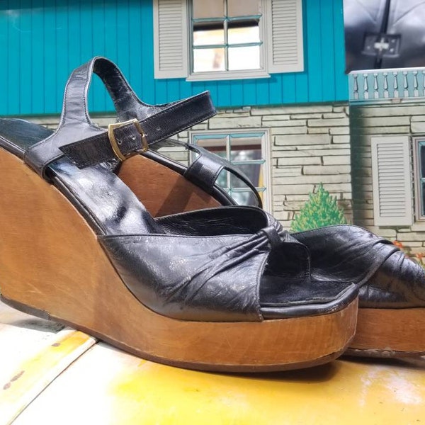 Vintage Cherokee Wedge Shoes - Etsy