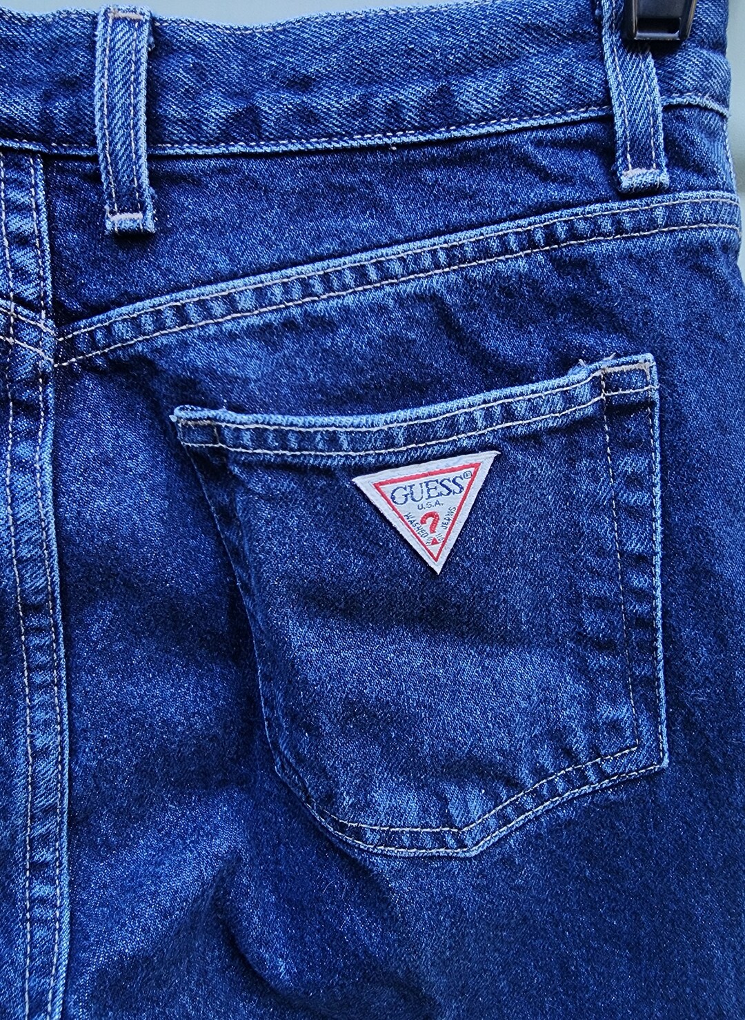 90s 1990 Designer Guess Jeans High Waisted Blue Denim Etsy