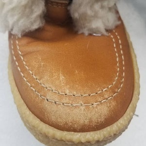 Cabela's 70s Caramel Colored Faux Fur Leather Winter Lace up Boots Size ...