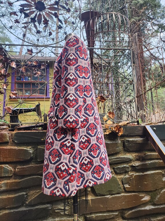1960s 60s 60s funky brocade tapestry coat jacket mod … - Gem