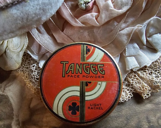 Vintage Tangee Face Powder 1930s Tin Box Makeup Cosmetics Collectible ...