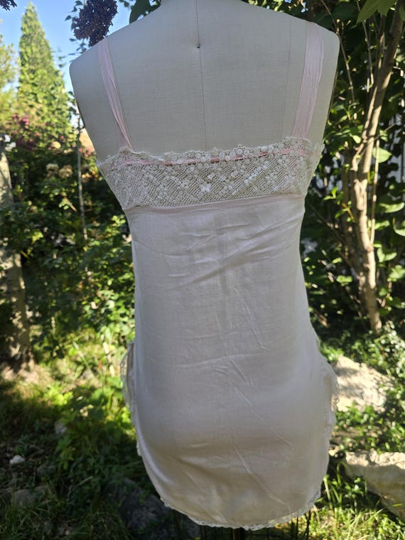 1920s 20s boudoir lingerie slip soft cotton and lace … - Gem
