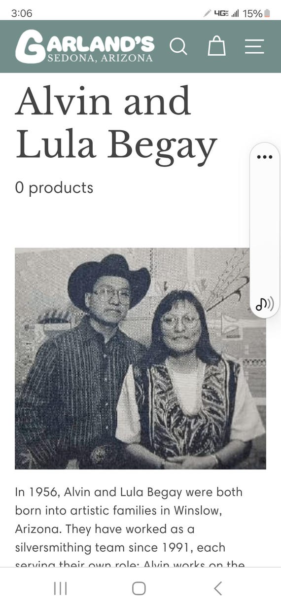 Alvin and Lula Begay Navajo designer sterling silver … - Gem