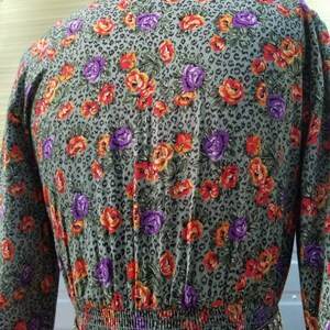 80s 1980s High Waisted Floral Dress Rocker Punk Leopard Boho - Etsy