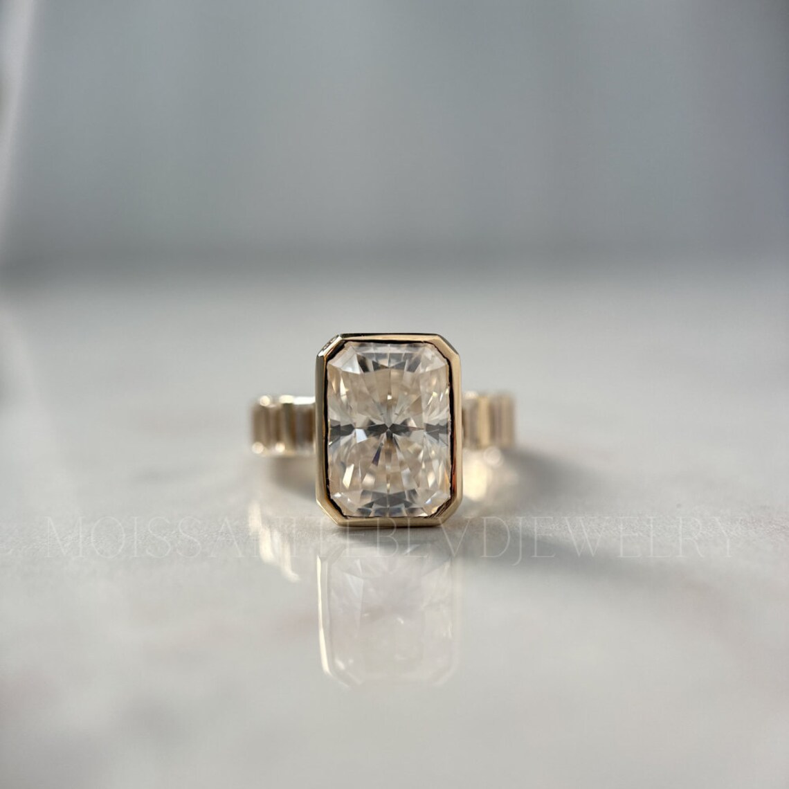 Radiant World Wedding Ring 4ct Radiant Cut With Side Baguette ...