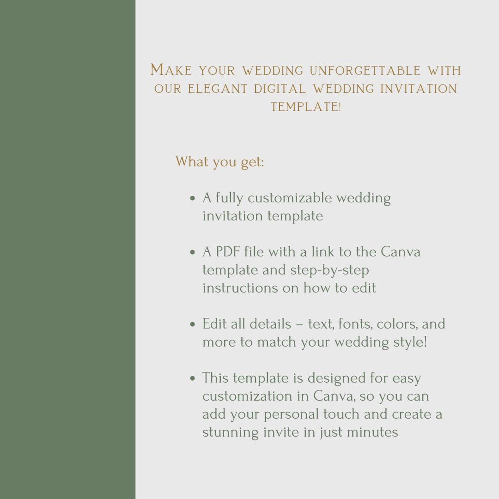 Canva Wedding Invitation Templates / Editable Wedding Invitations Canva ...