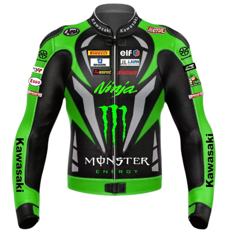 Kawasaki Ninja H2R Motorcycle Leather Racing Moto Jacket Motogp Biker ...