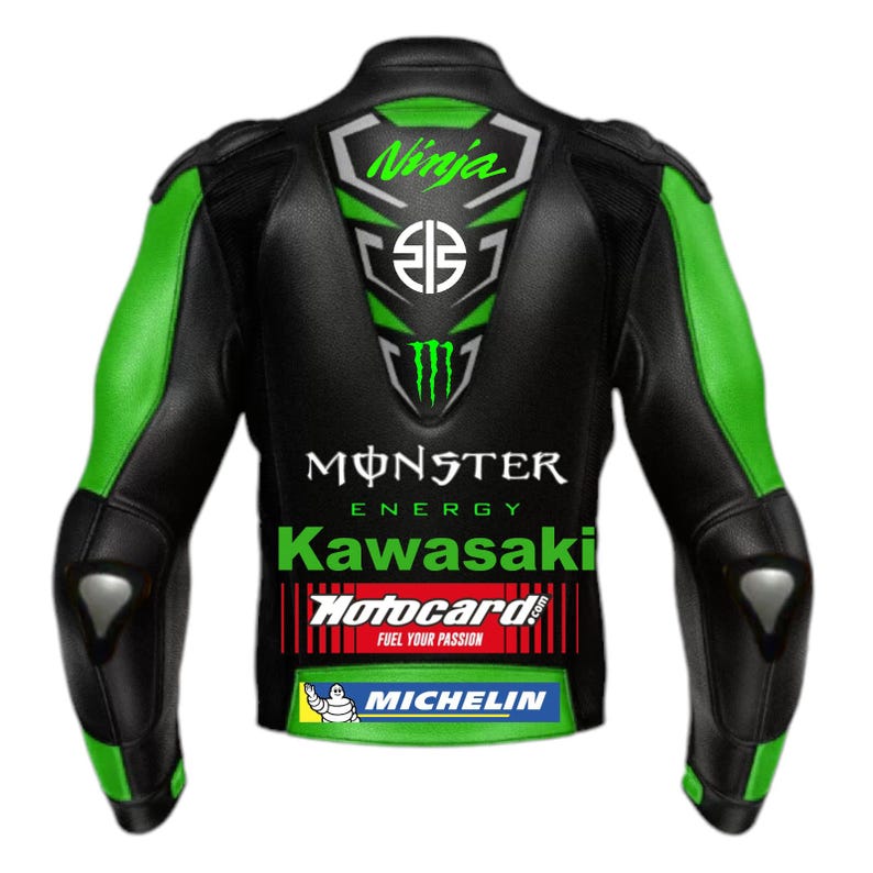 Kawasaki Ninja H2R Motorcycle Leather Racing Moto Jacket Motogp Biker ...