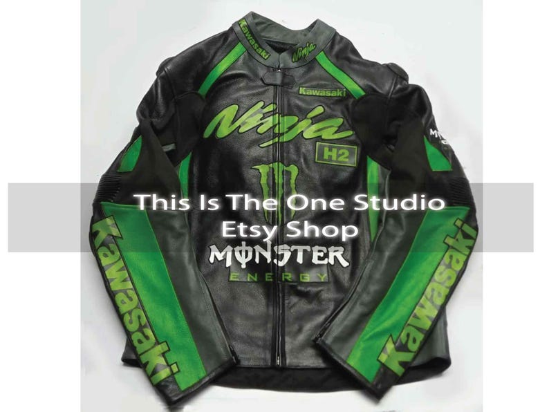 Kawasaki Ninja H2R Motorcycle Leather Racing Moto Jacket Motogp Biker ...