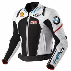 BMW New Men Motorbike Leather Jacket Motorcycle Bikers Racing Sports ...