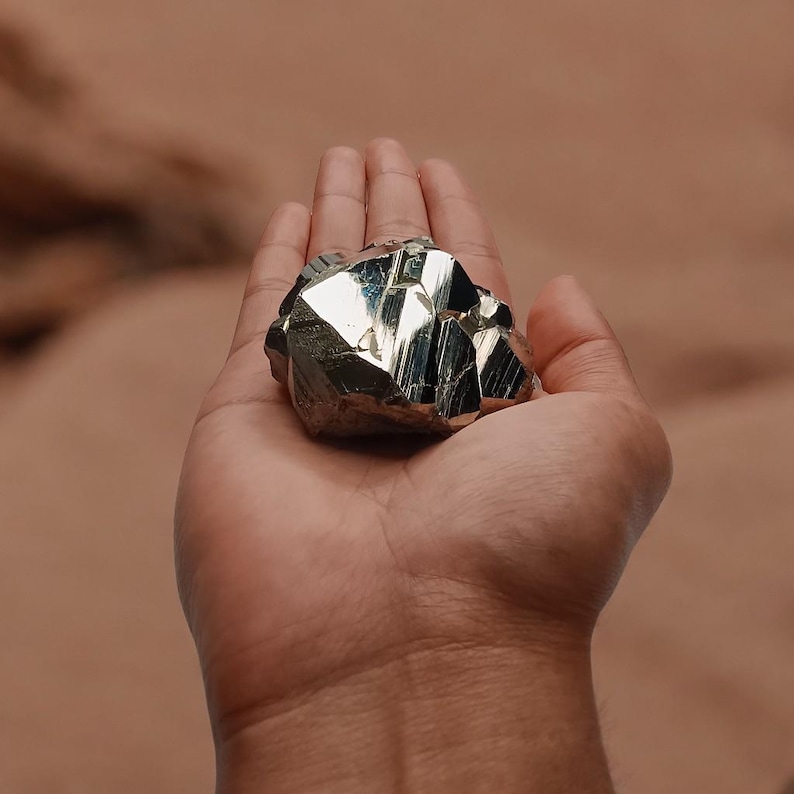 Natural Pyrite Crystal From Peru - Brilliant Cubic, Octahedral or ...