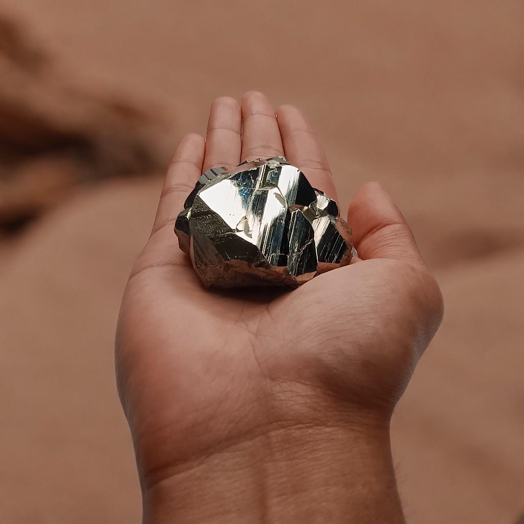 Natural Pyrite Crystal From Peru - Brilliant Cubic, Octahedral or ...