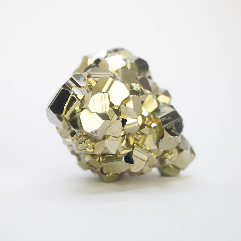 Natural Pyrite Crystal From Peru - Brilliant Cubic, Octahedral or ...