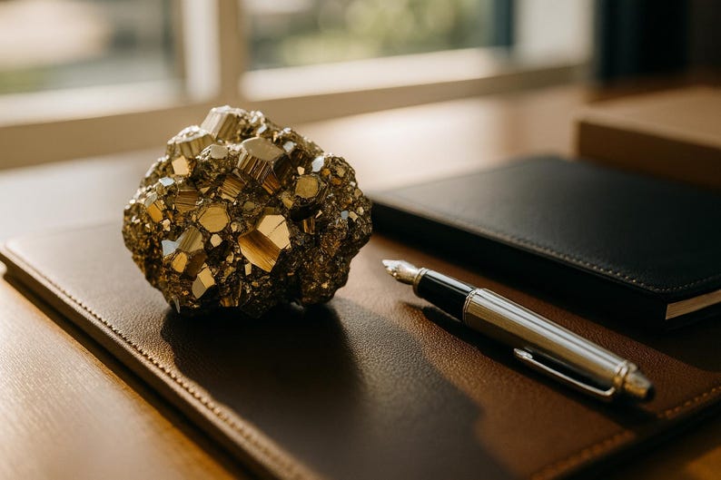 Natural Pyrite Crystal From Peru - Brilliant Cubic, Octahedral or ...