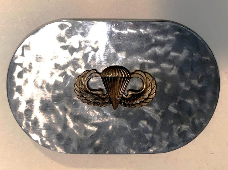 WW2 Paratrooper Brass Insignia on Belt Buckle - Etsy