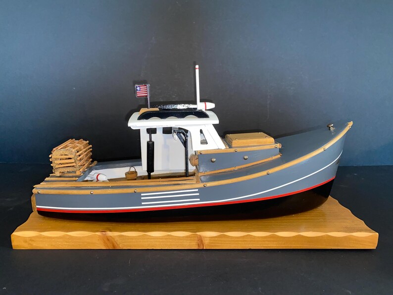 1986 Highly Detailed Wooden Model Crabbing Boat Called the gail Marie ...