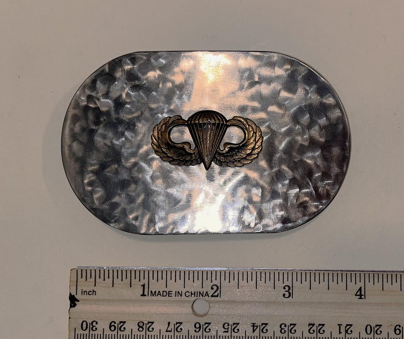 WW2 Paratrooper Brass Insignia on Belt Buckle - Etsy