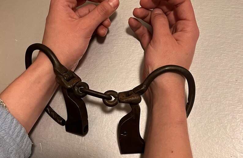 1880's "towers Double Lock" Hand Cuffs With Key From the American Old ...