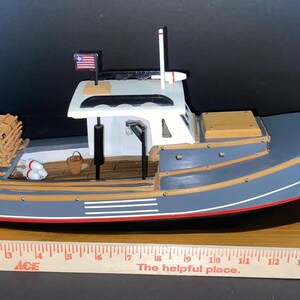 1986 Highly Detailed Wooden Model Crabbing Boat Called the gail Marie ...