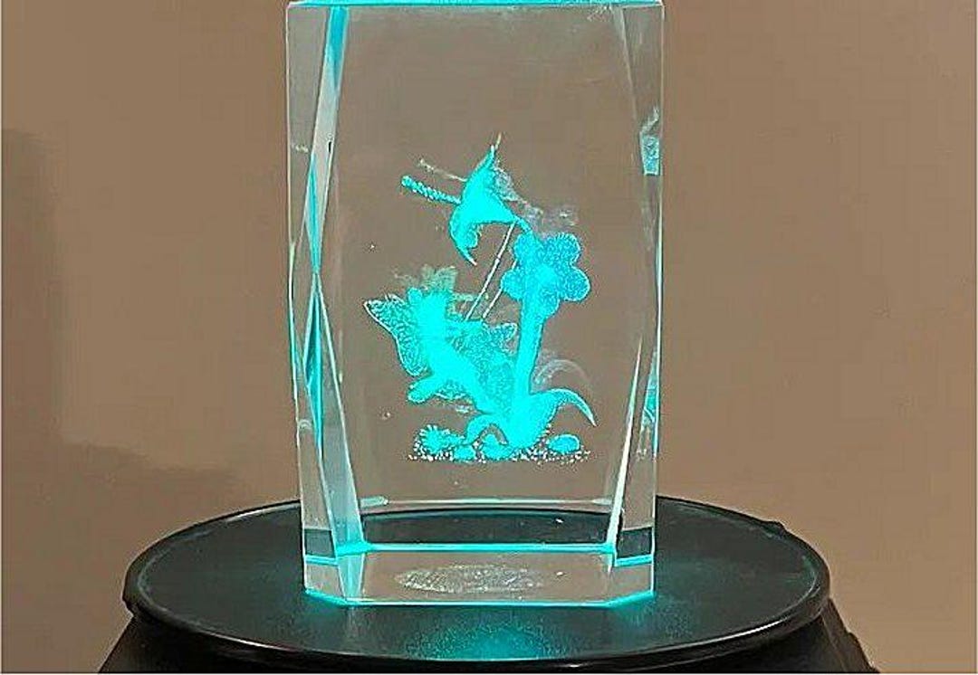 Etched "swinging" Rose Fairy 3D Cube - Etsy
