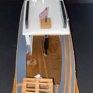 1986 Highly Detailed Wooden Model Crabbing Boat Called the gail Marie ...