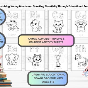 Printable Kids Alphabet Animal Coloring Book | Fun & Educational ...