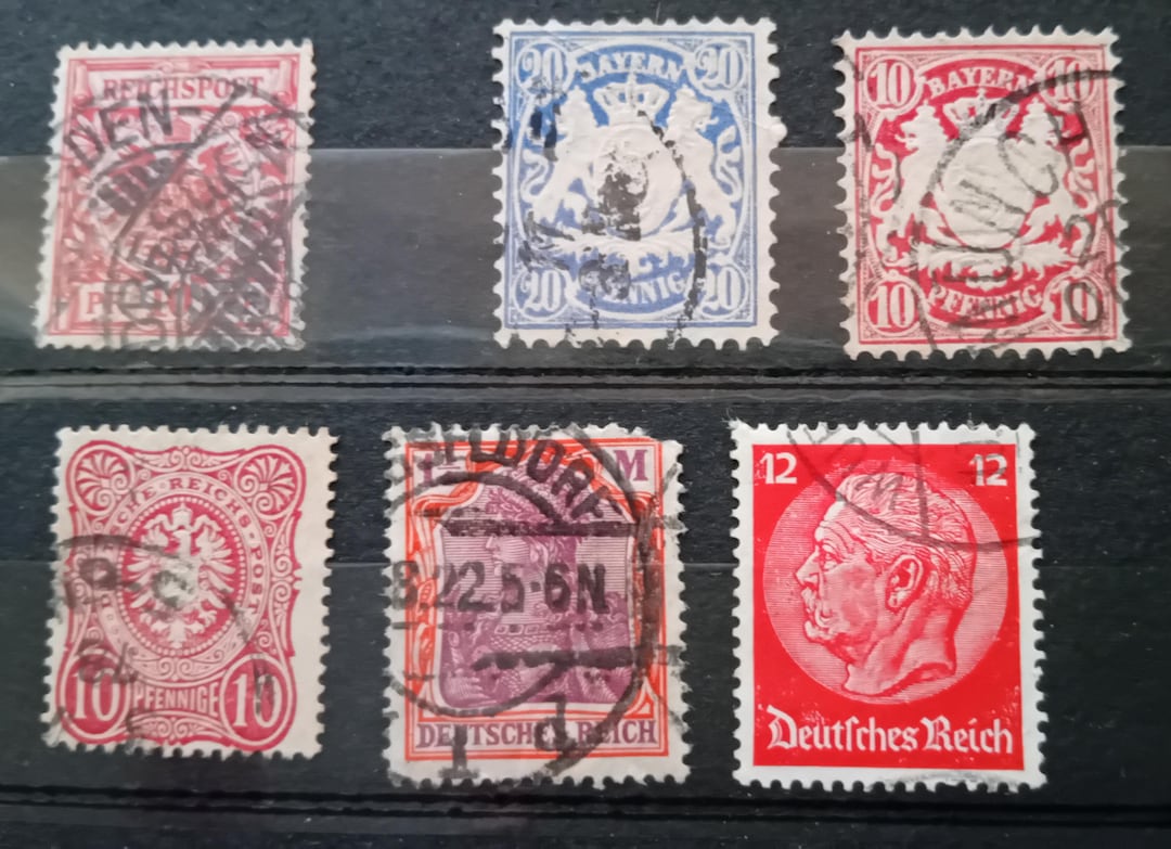 Antique Germany Stamps 1880's 1920's 1930's, Set of 6 Deutsches Reich ...