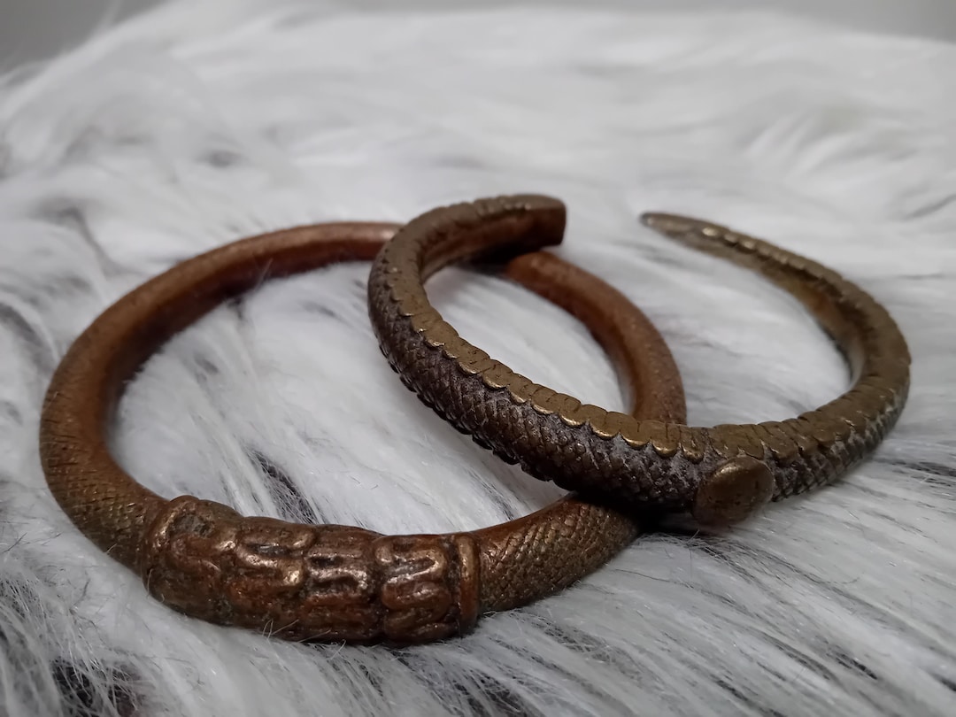 Two Snake Trade Currency Copper Bracelets From the Gan, West Africa ...