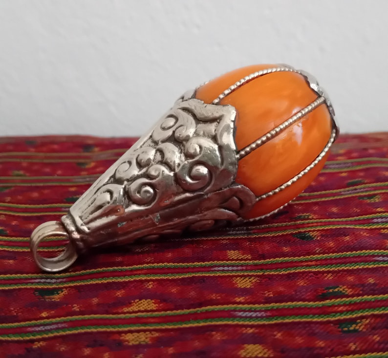 Nepalese Vintage Handmade Pendant, Nepal - Asia, Second Half Twentieth ...