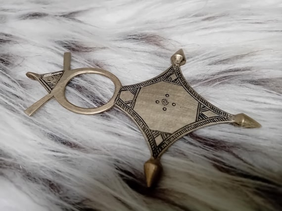 Tribal Silver Vintage Tuareg Agadez Cross Pendant, Ni… - Gem
