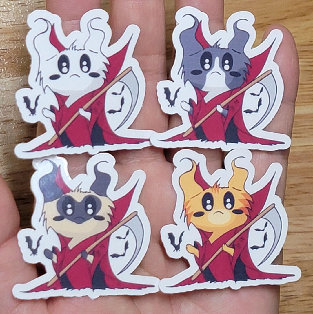 Cute Devil Cat With Scythe Sticker - Etsy