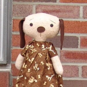 Primitive Dog Doll Tree Topper With Ornaments Sewing Pattern, Dog Theme ...