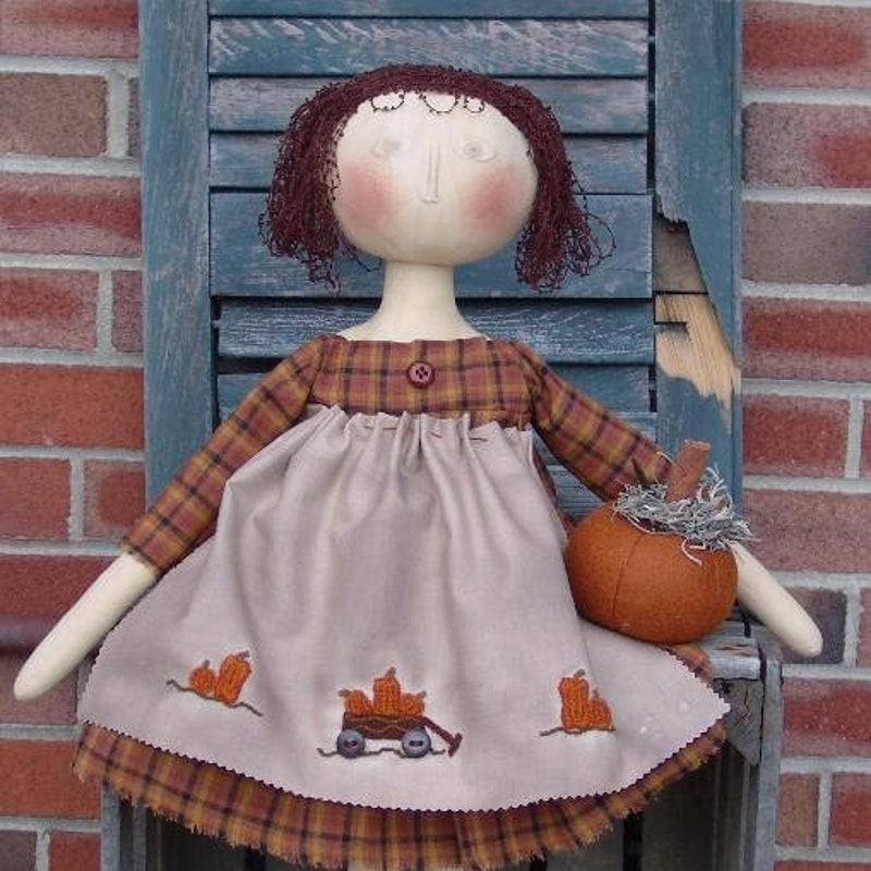 Primitive Autumn Doll - Etsy