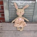 Primitive Bunny Cloth Doll Pattern, Primitive Grungy Bunnies Pattern ...