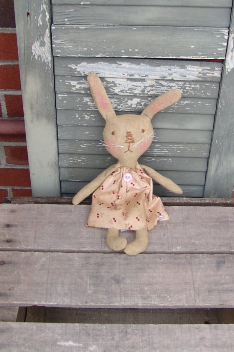 Primitive Bunny Cloth Doll Pattern Primitive Grungy Bunnies - Etsy