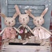 Primitive Bunny Cloth Doll Pattern, Primitive Grungy Bunnies Pattern ...