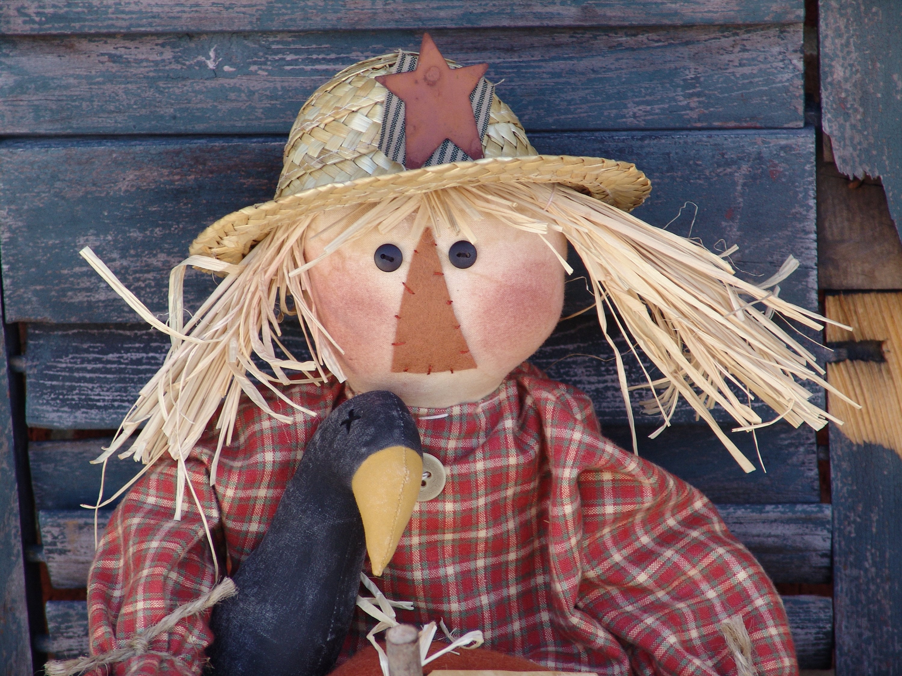 Primitive Scarecrow doll pattern Halloween Fall decor | Etsy