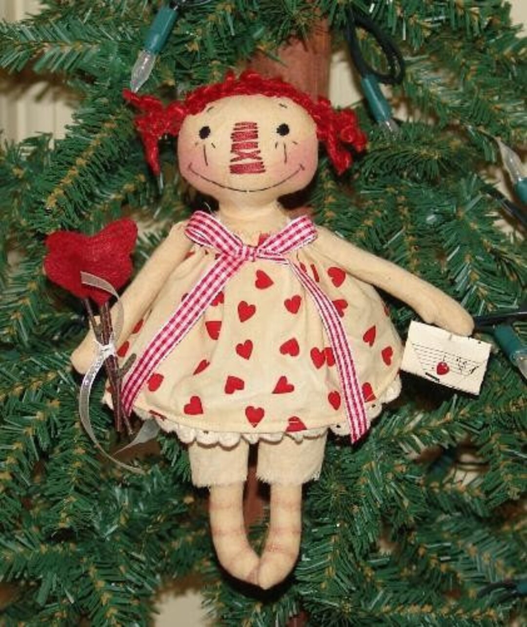 Valentine Miniature Doll Ornament Pattern With Love Letter, Valentine ...