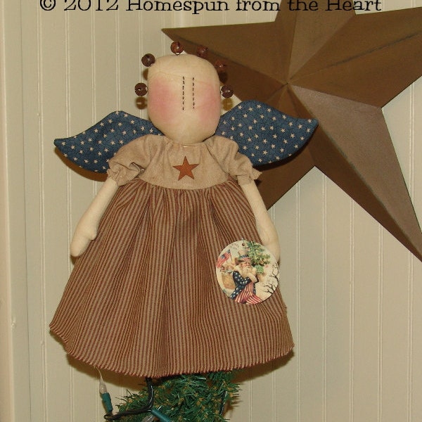Country Angel Tree Topper Pattern - Etsy