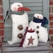 Country Snowmen Pattern 3 Sizes, Primitive Country Snowmen, Snowman ...